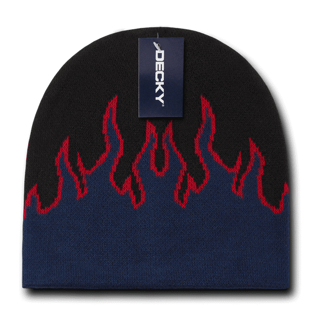 Youth Boys Girls Kids Size Fire Flame Beanies Beany Caps Hats Short ...