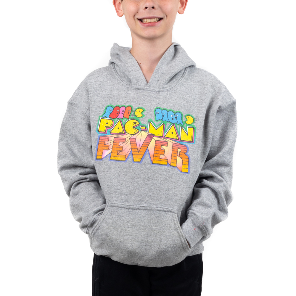 Youth Boys Grey Pac-Man Fever Retro Video Game Hoodie - Walmart.com