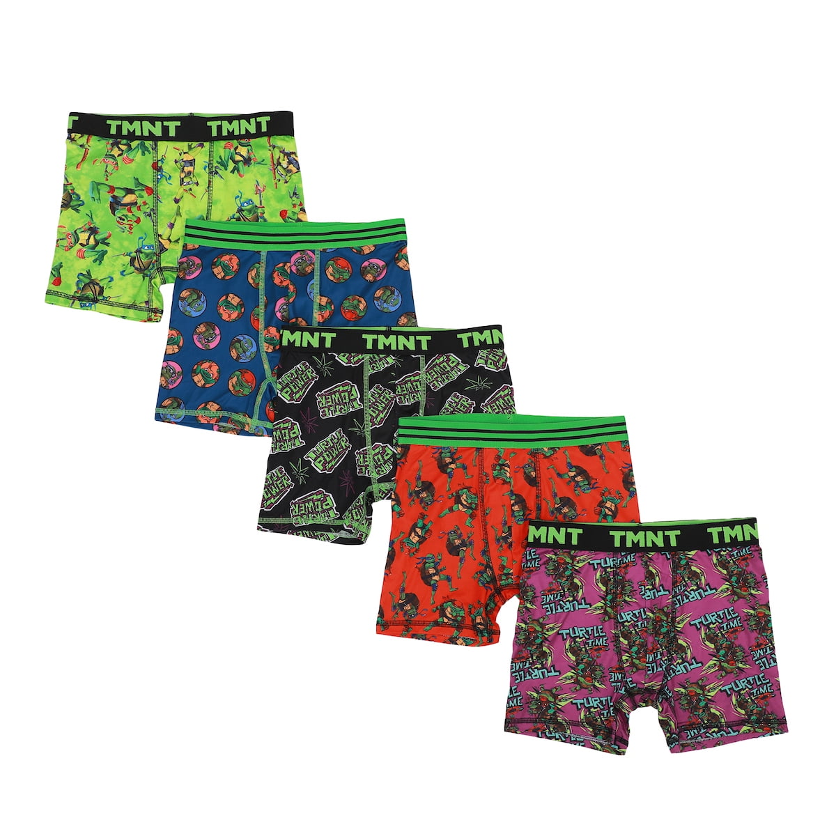 TMNT Kids Boxer Briefs 5-Pack, Large - Youth Boys Teenage Mutant Ninja ...