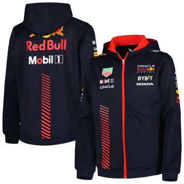 Unisex Castore Navy Red Bull Racing 2023 Team Softshell Raglan Full-Zip ...