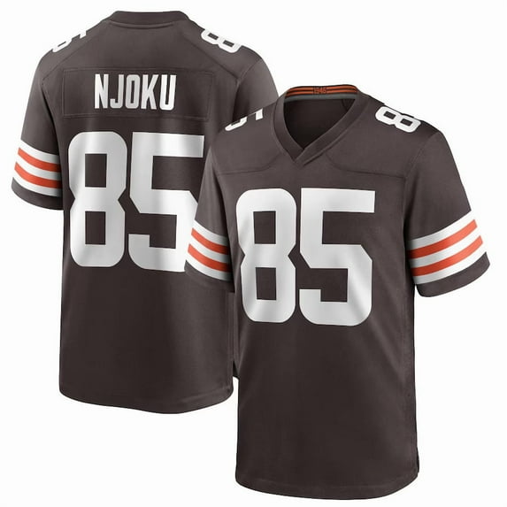 Youth Cleveland Njoku 85 Brown Sports Player Game Stitched Name Number ...