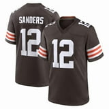 Youth Cleveland Sanders 12 Brown Sports Player Game Stitched Name ...