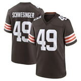 Youth Cleveland Schwesinger 49 Brown Sports Player Game Stitched Name ...