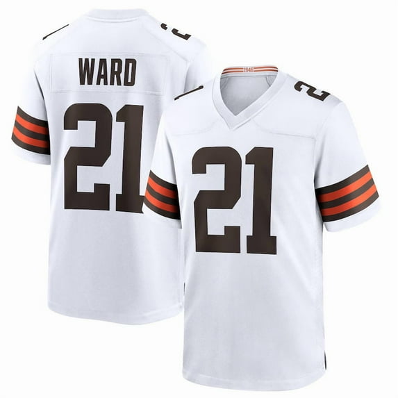 Youth Cleveland Ward 21 White Sports Player Game Stitched Name Number T ...