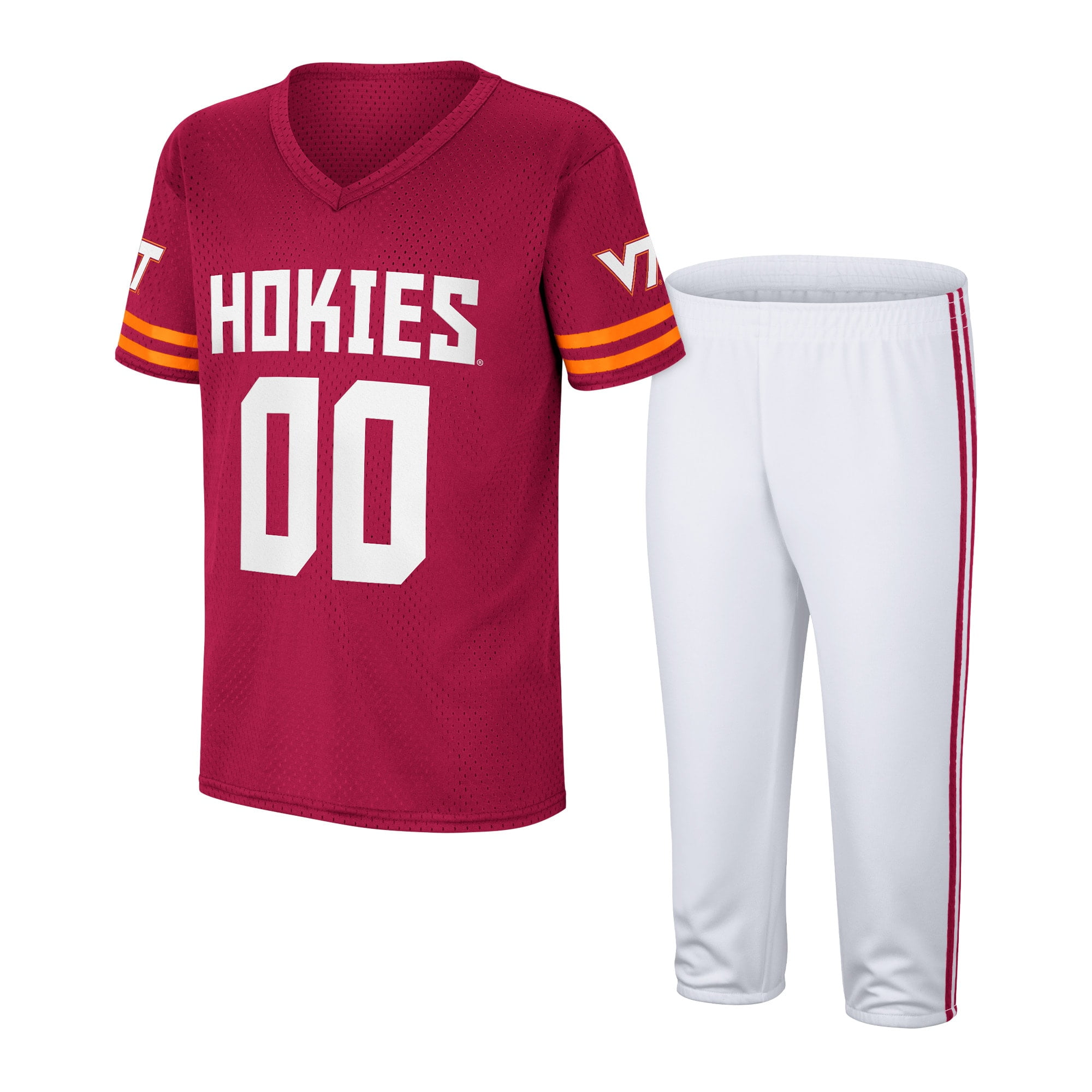 Youth Colosseum Maroon/White Virginia Tech Hokies Football Jersey ...