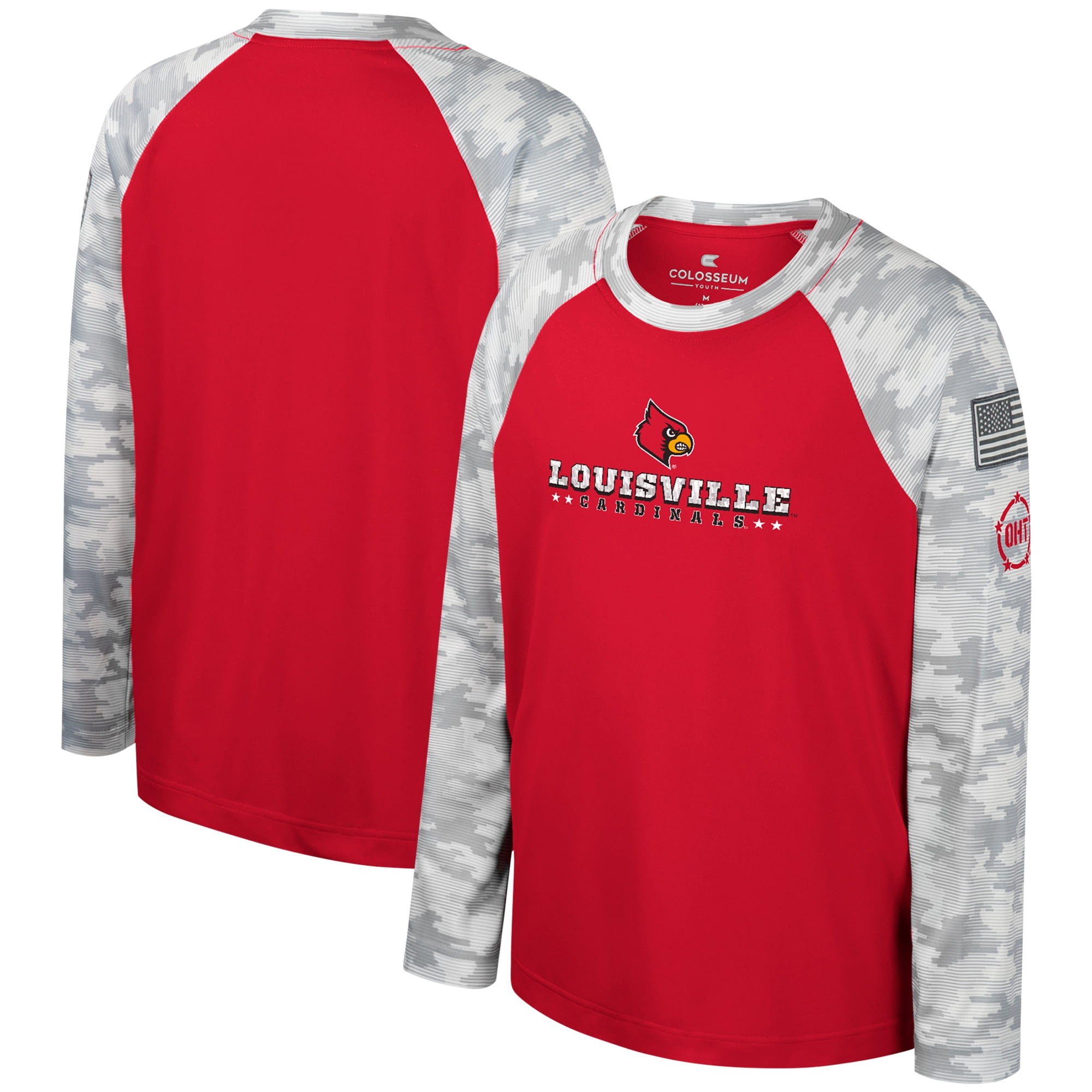 Youth Colosseum Red/Camo Louisville Cardinals OHT Military Appreciation ...