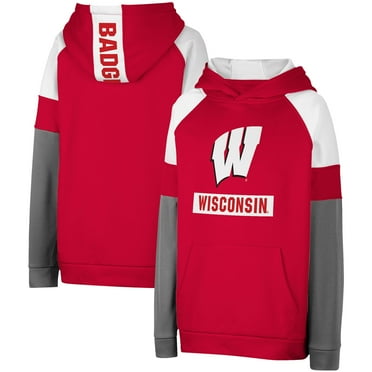 Men's Colosseum Black Wisconsin Badgers Arch & Logo 3.0 Full-Zip Hoodie ...