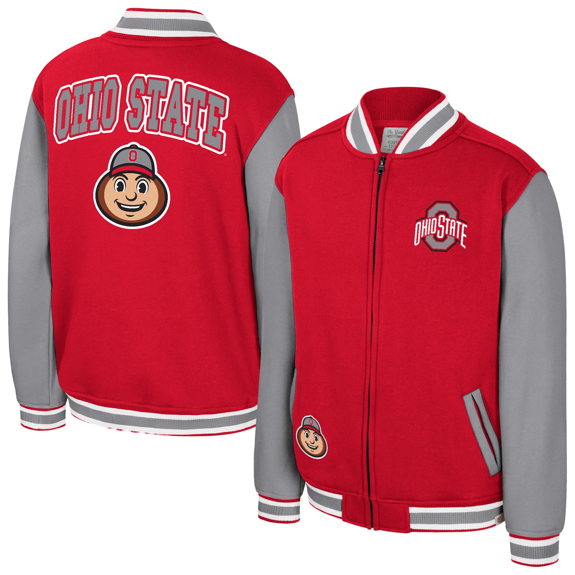 Youth Colosseum Scarlet Ohio State Buckeyes Grand Tour Full-Zip Bomber ...
