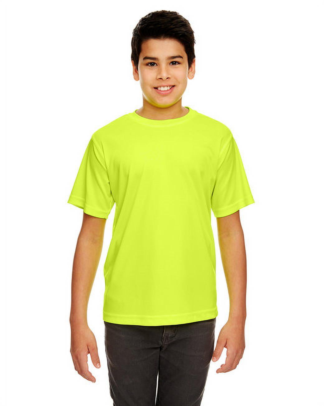 Youth Cool Dry Sport Performance Interlock T-Shirt BRIGHT YELLOW S ...