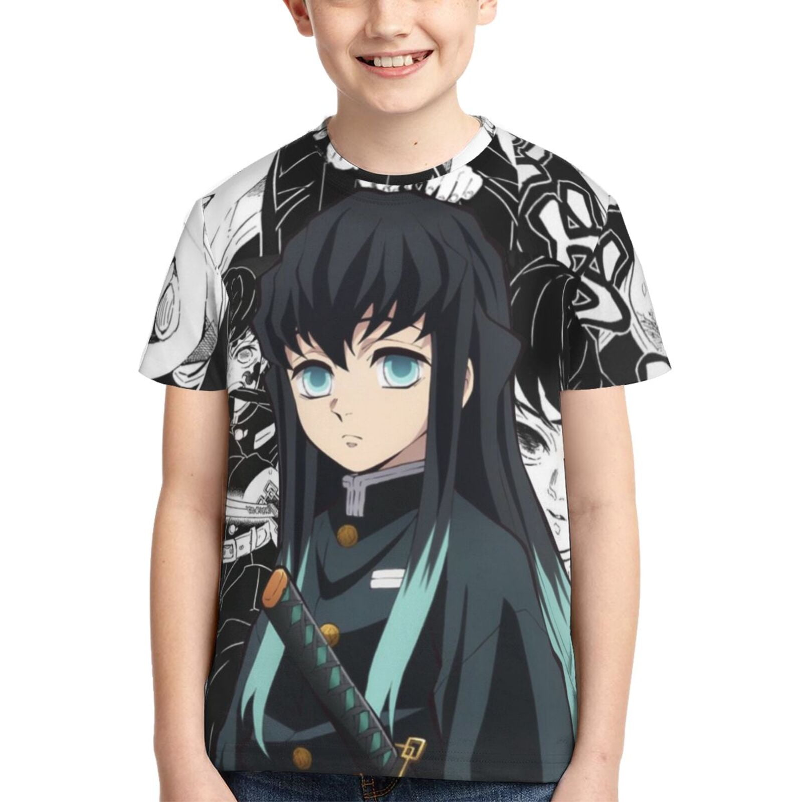 Youth Demon Slayer Muichiro Tokito T Shirts 3D Printed Short Sleeve Tee ...