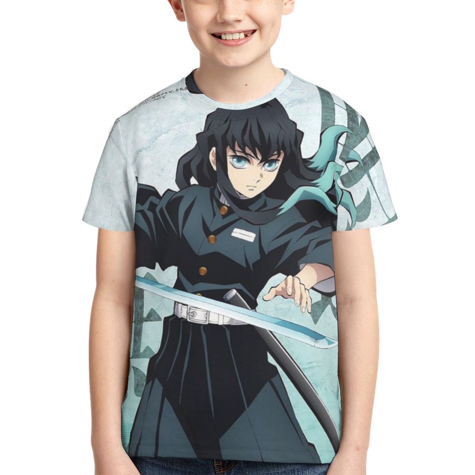 Youth Demon Slayer Muichiro Tokito T Shirts 3D Printed Short Sleeve Tee ...