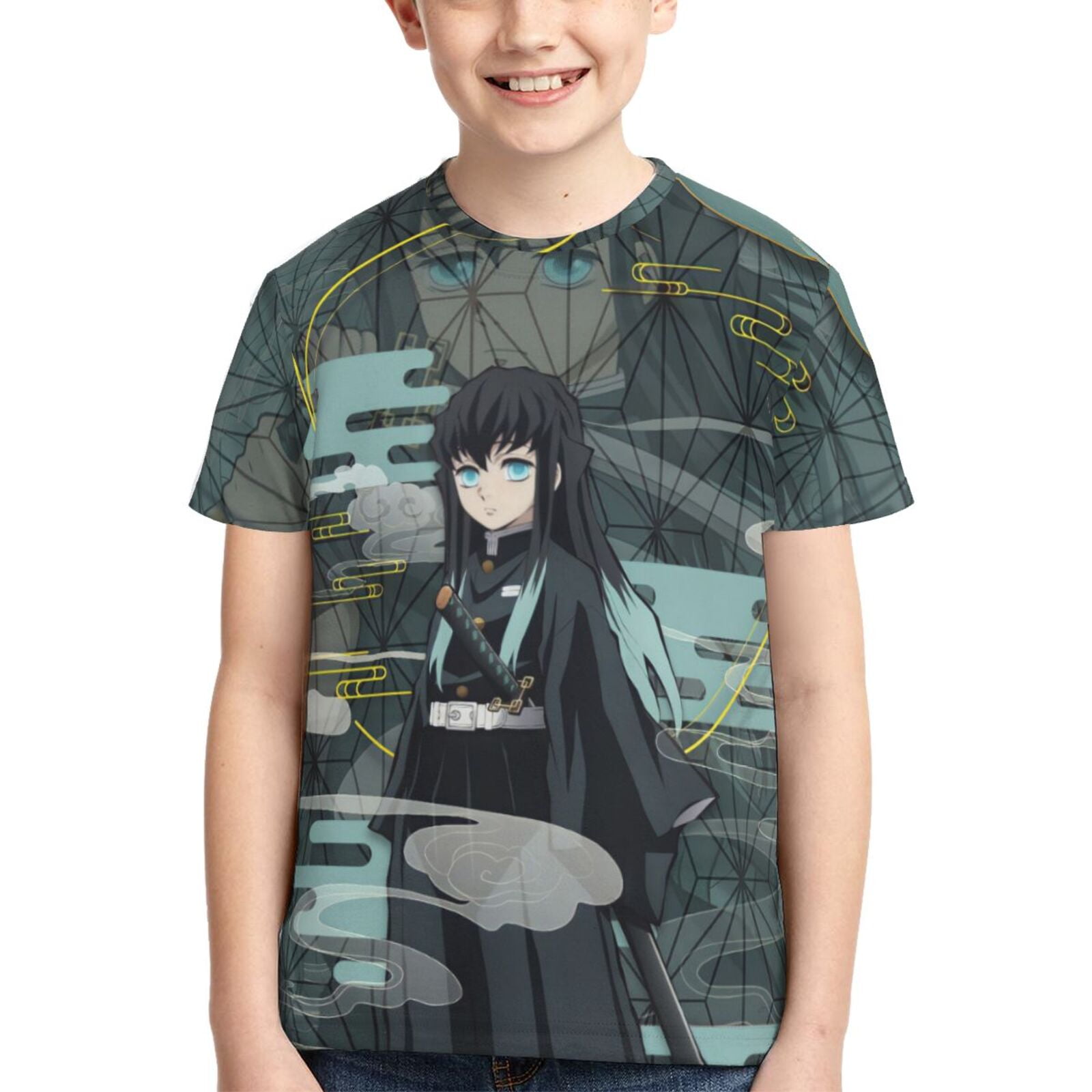 Youth Demon Slayer Muichiro Tokito T Shirts 3D Printed Short Sleeve Tee ...