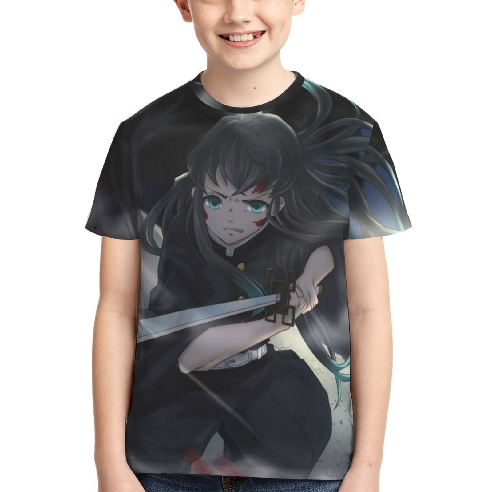 Youth Demon Slayer Muichiro Tokito T Shirts 3D Printed Short Sleeve Tee ...