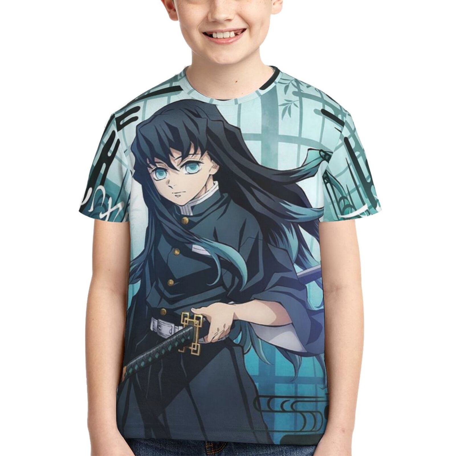 Youth Demon Slayer Muichiro Tokito T Shirts 3D Printed Short Sleeve Tee ...