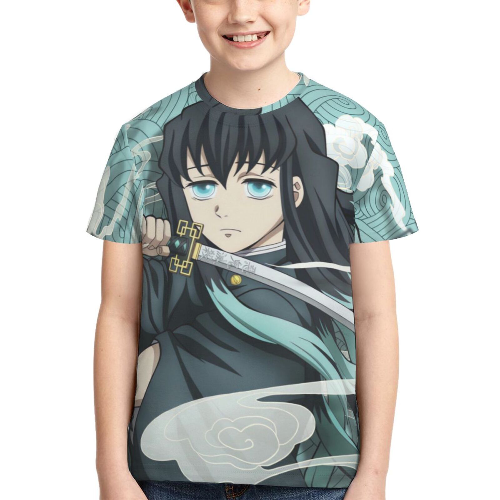 Youth Demon Slayer Muichiro Tokito T Shirts 3D Printed Short Sleeve Tee ...