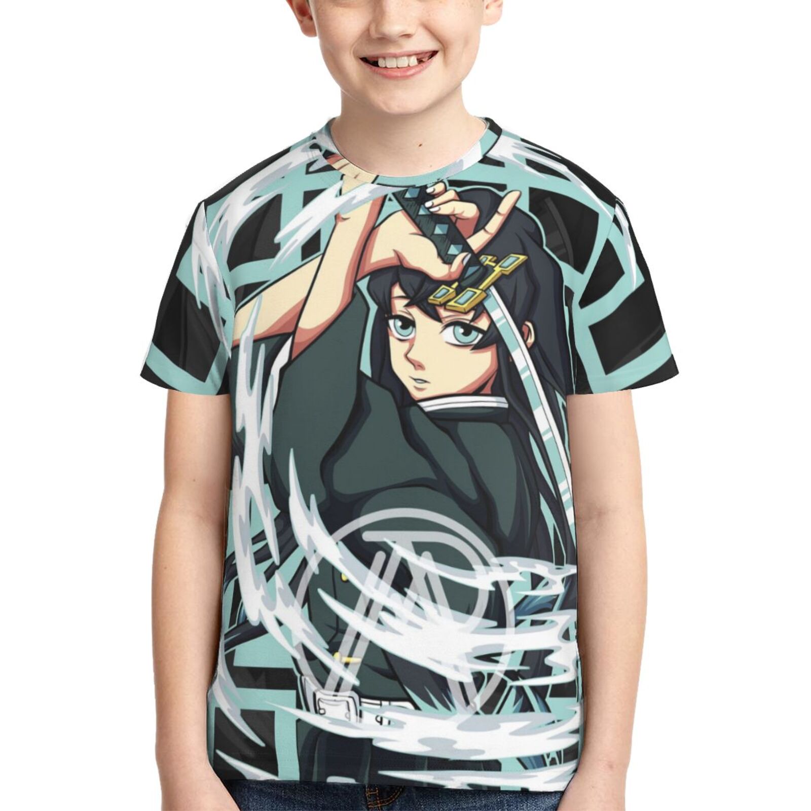 Youth Demon Slayer Muichiro Tokito T Shirts 3D Printed Short Sleeve Tee ...