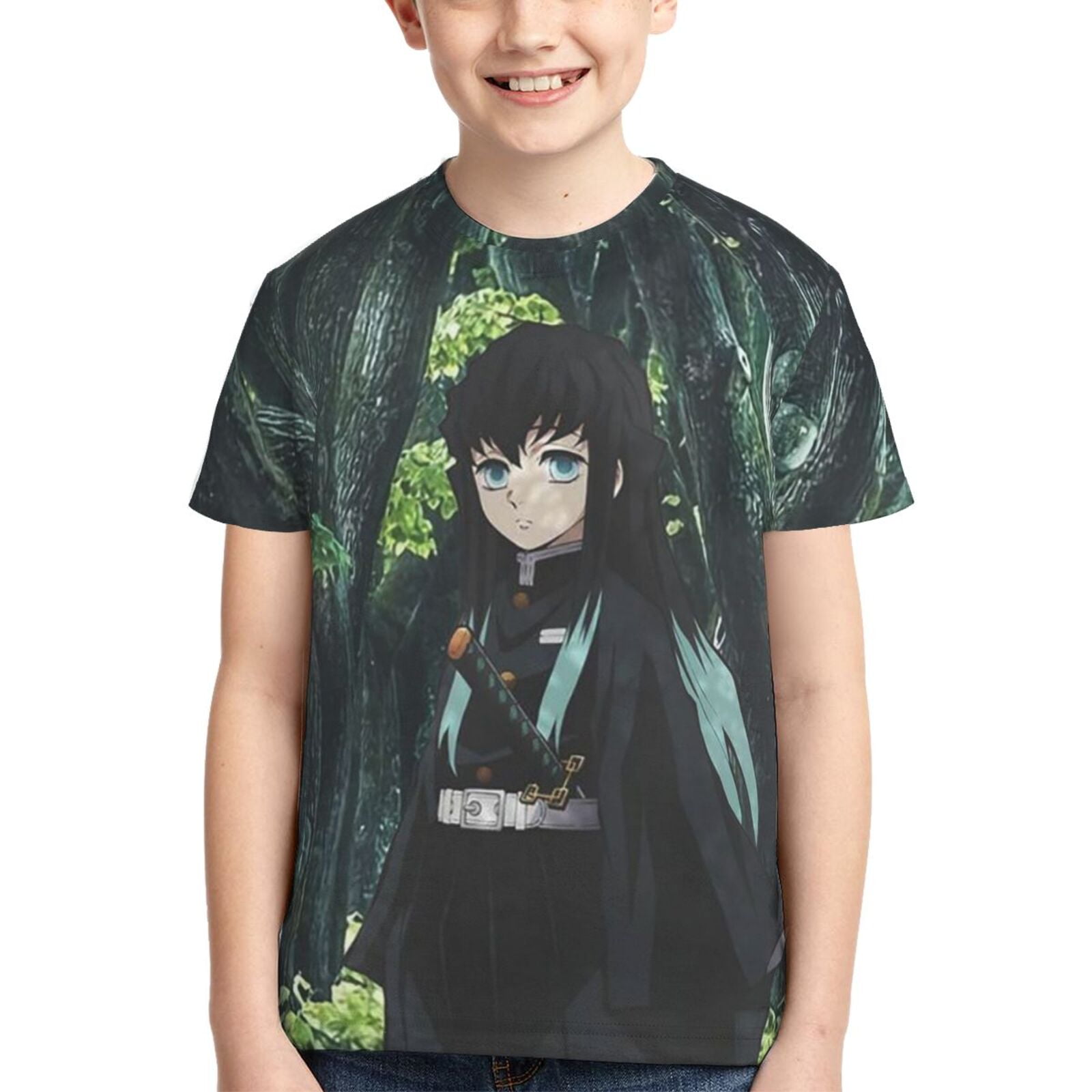 Youth Demon Slayer Muichiro Tokito T Shirts 3D Printed Short Sleeve Tee ...