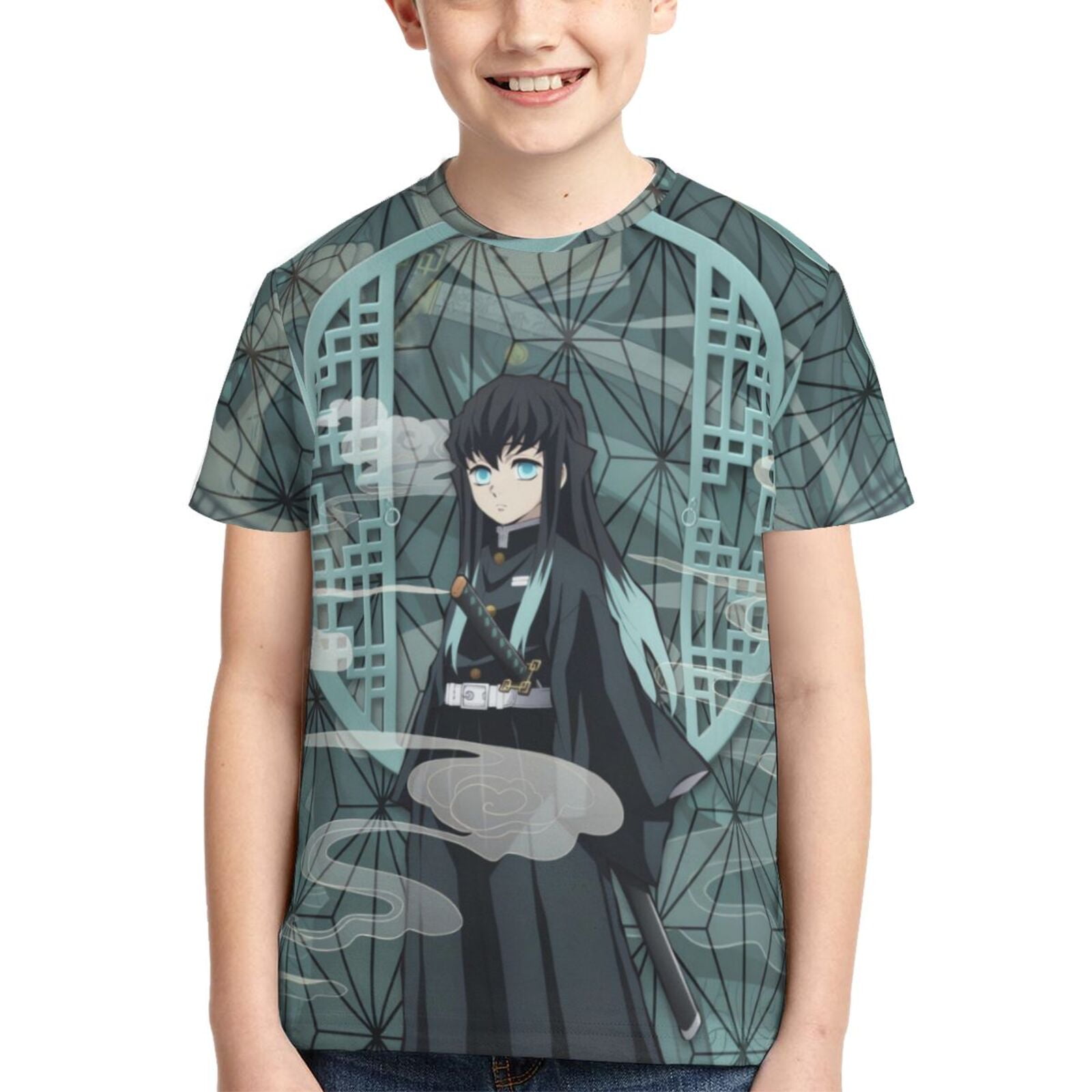 Youth Demon Slayer Muichiro Tokito T Shirts 3D Printed Short Sleeve Tee ...