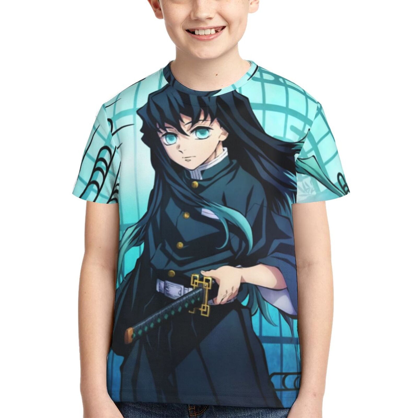 Youth Demon Slayer Muichiro Tokito T Shirts 3D Printed Short Sleeve Tee ...