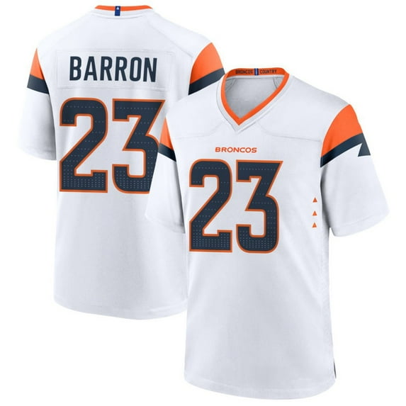 Youth Denver Barron 23 White Sports Player Game Stitched Name Number T ...