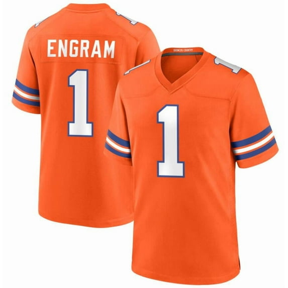 Youth Denver Engram 1 Orange Alternate Sports Player Game Stitched Name ...