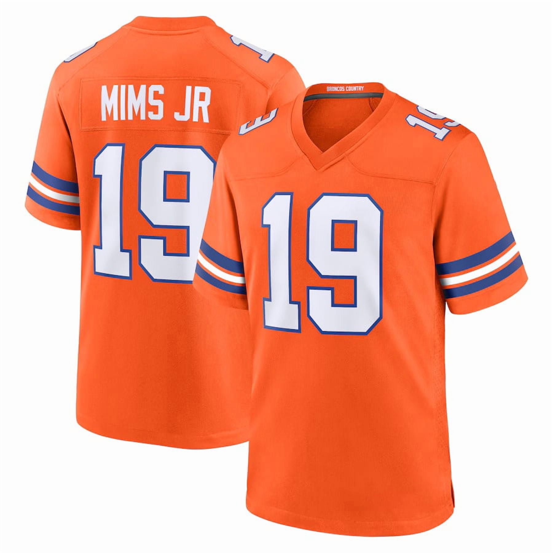 Youth Denver Mims Jr 19 Orange Alternate Sports Player Game Stitched ...