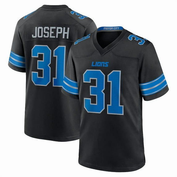Youth Detroit Joseph 31 Black Sports Player Game Stitched Name Number T ...