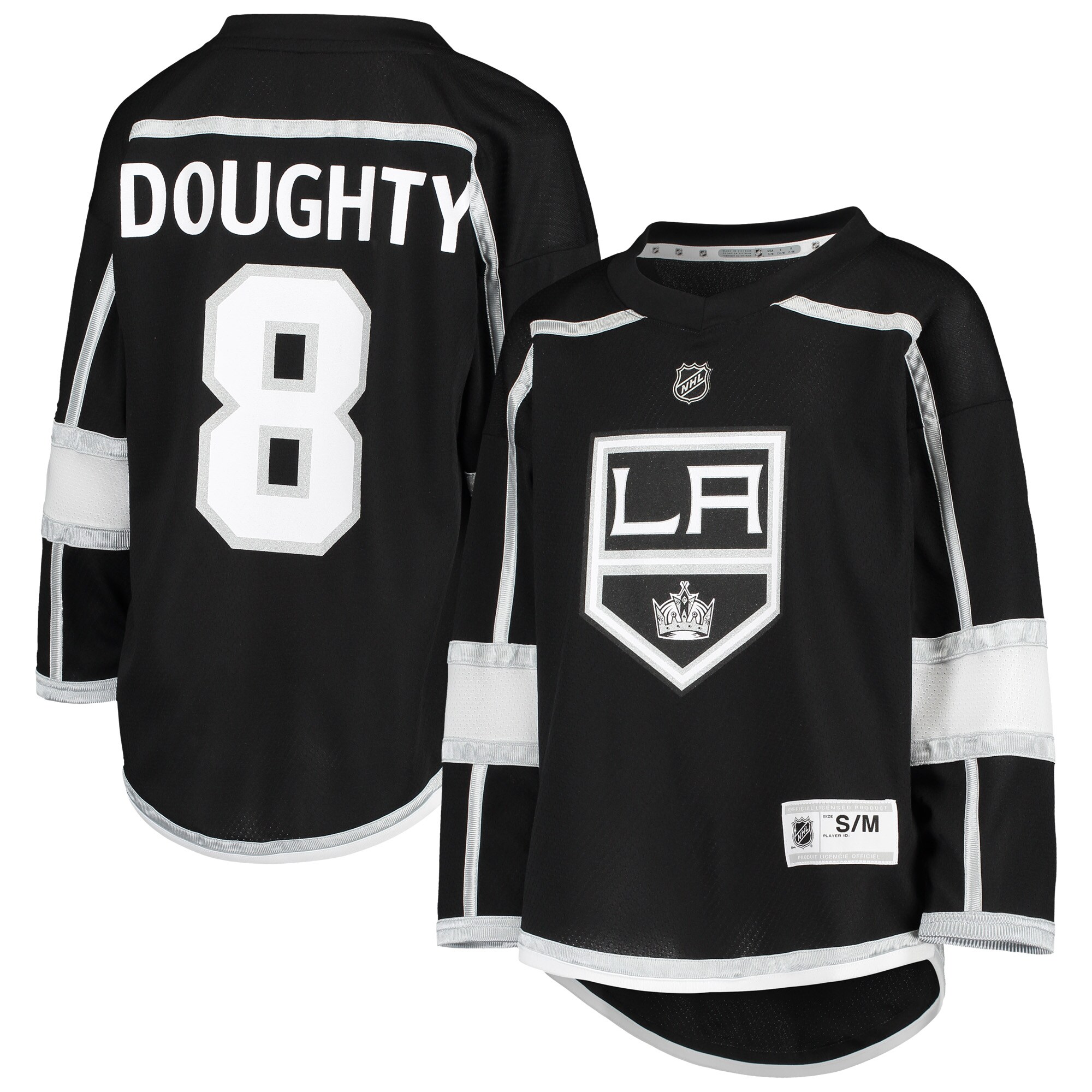 Youth Drew Doughty Black Los Angeles Kings Home Replica Player Jersey ...