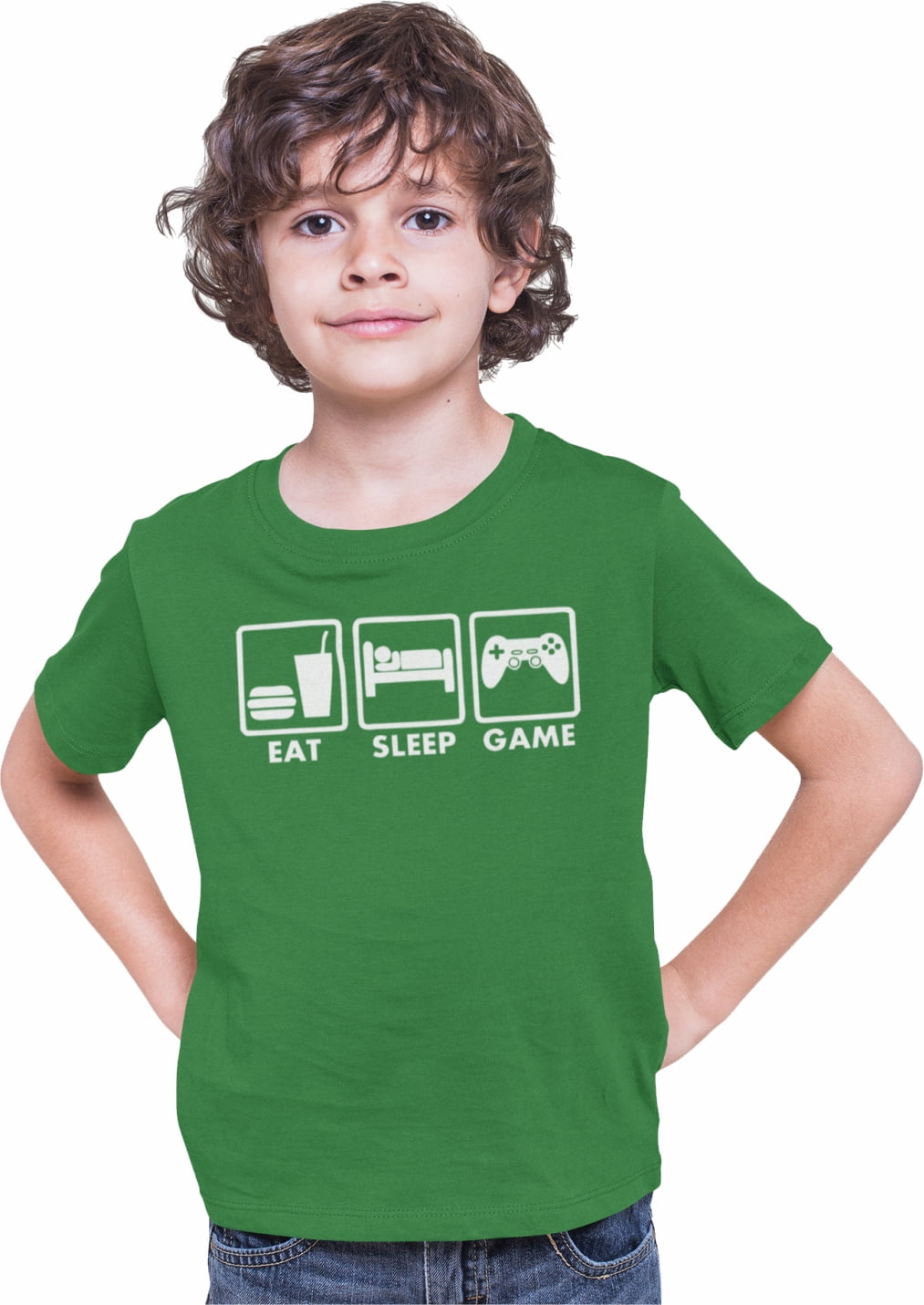 Youth Eat Sleep Game Funny Gamers Gaming T-Shirt - Walmart.com