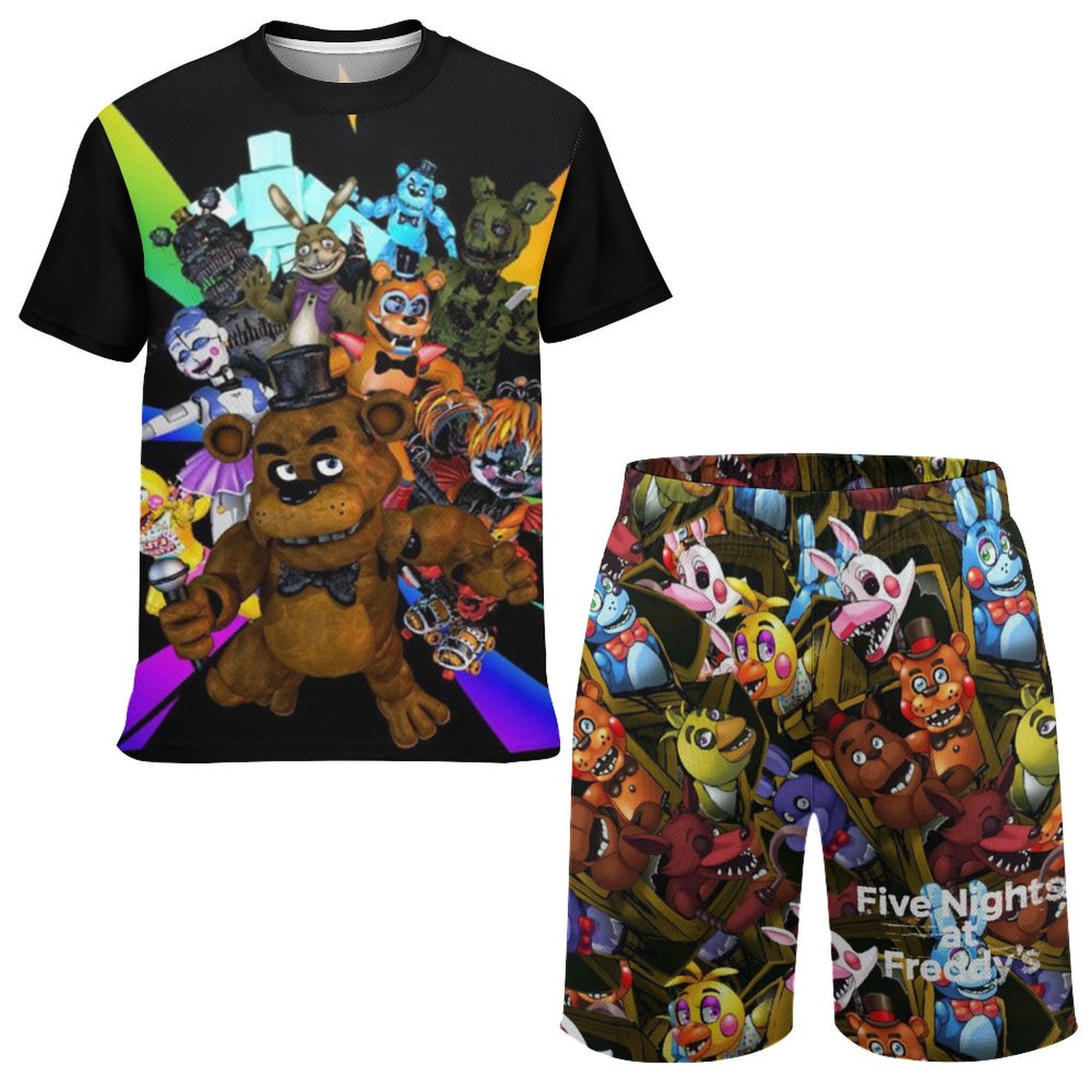 Youth Five Nights At Fre-dd Shirt Set Game Movie Character Tee and ...