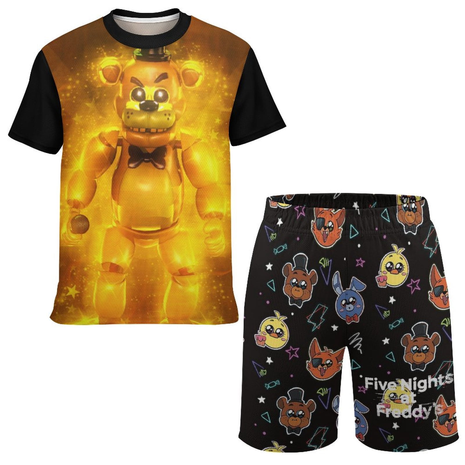 Youth Five Nights At Fre-dd Shirt Set Game Movie Character Tee and ...
