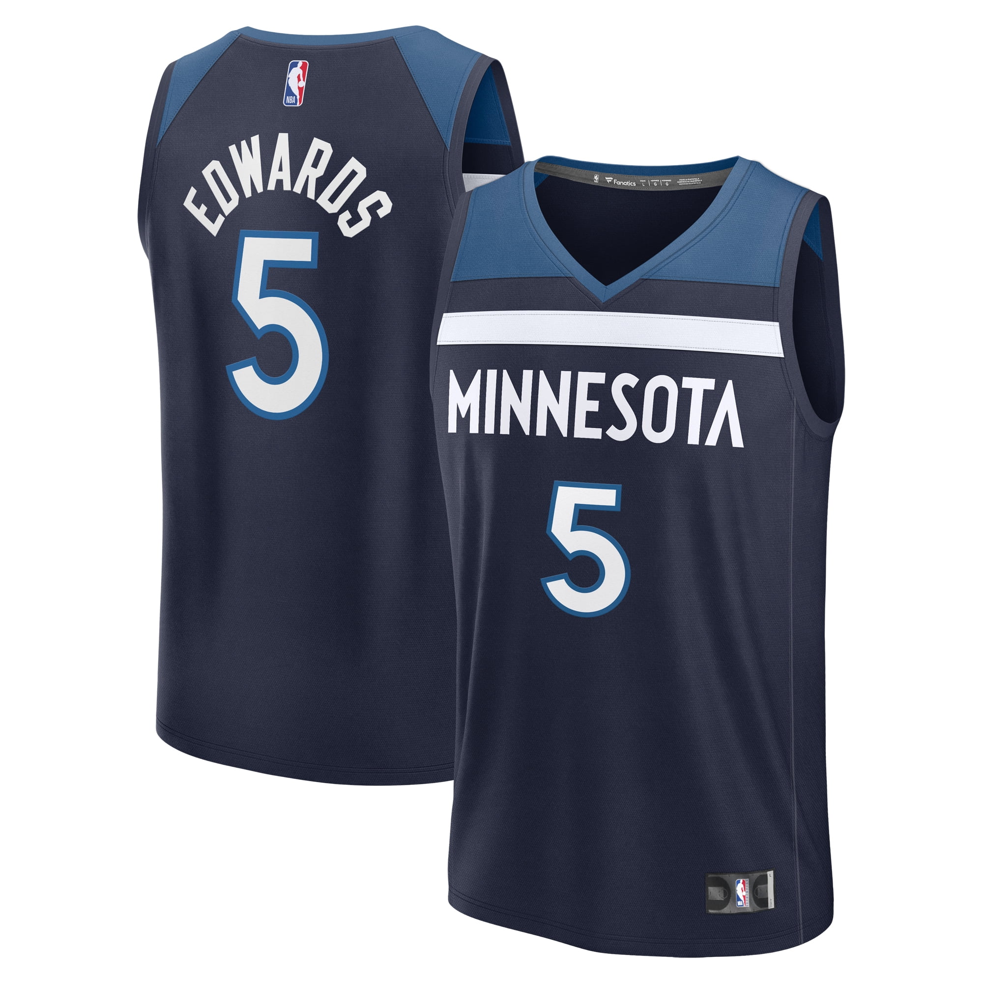 Youth Fanatics Anthony Edwards Navy Minnesota Timberwolves Fast Break ...