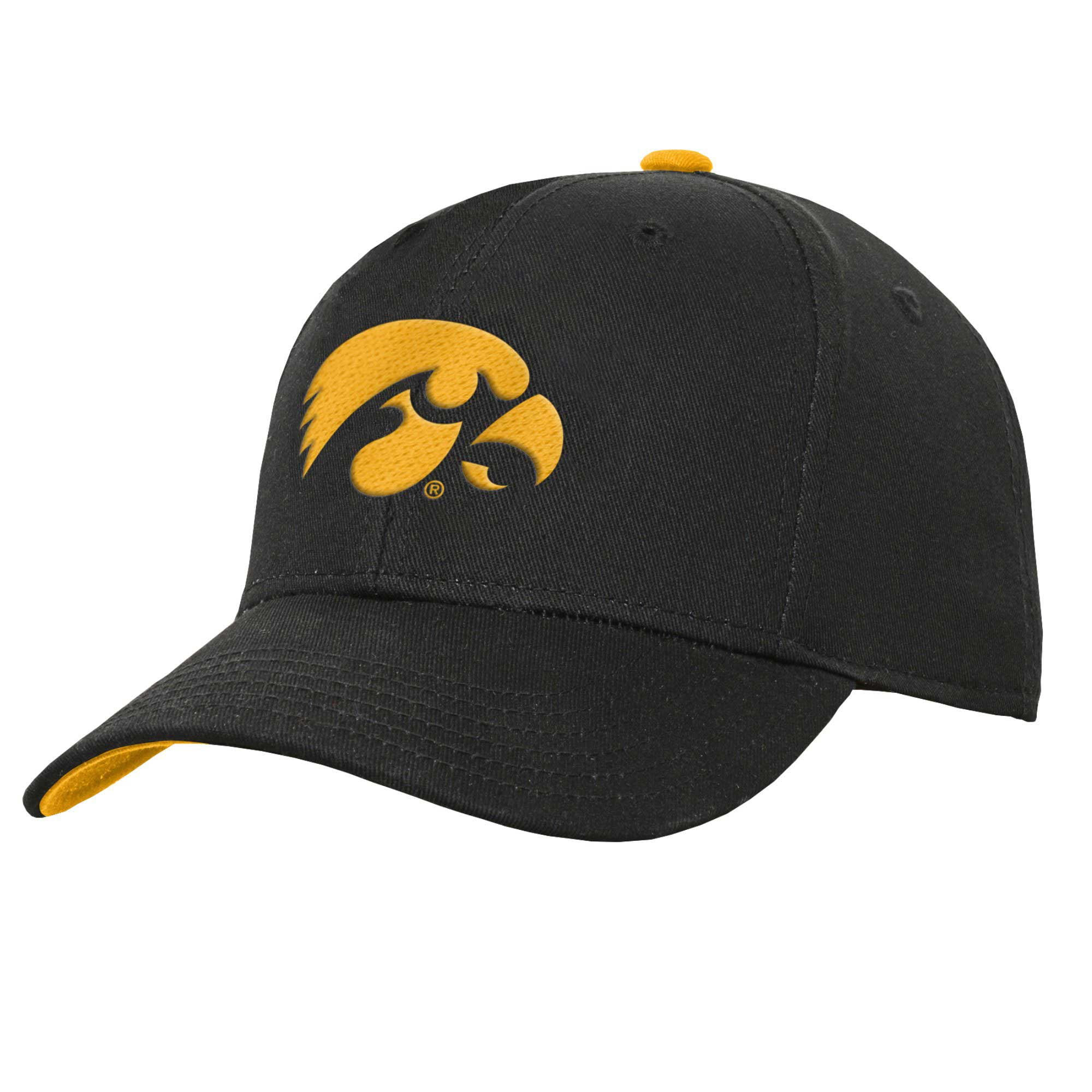 Youth Fanatics Black Iowa Hawkeyes Logo Adjustable Hat - Walmart.com
