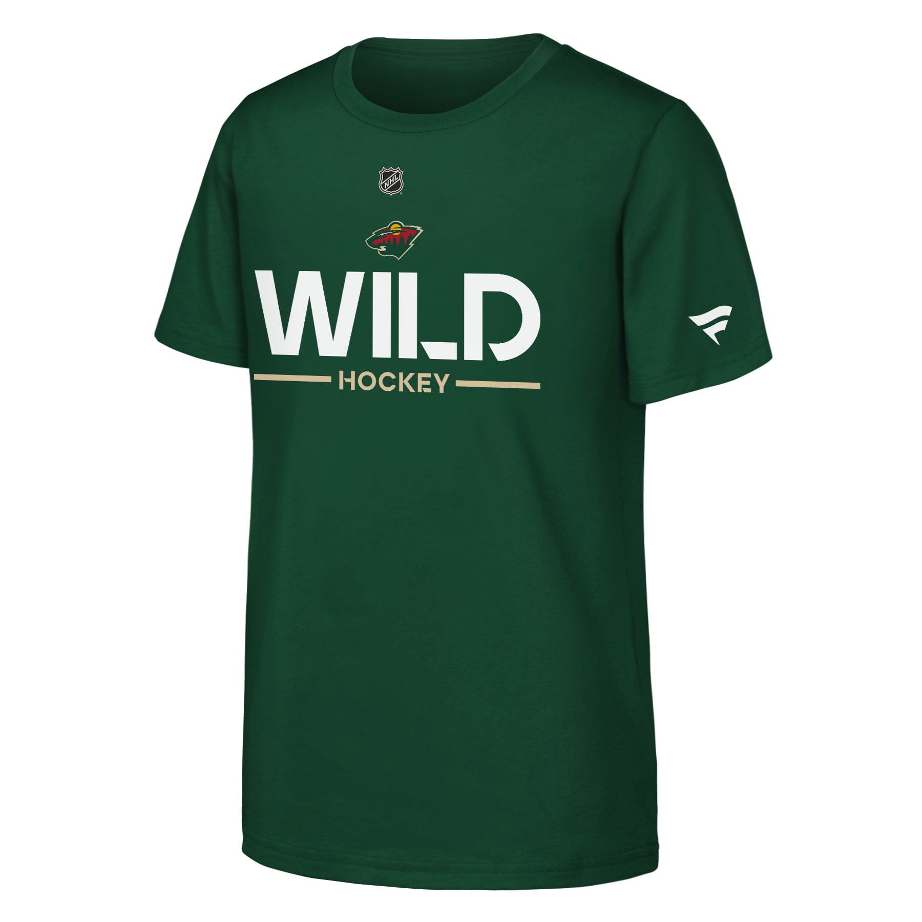 Youth Fanatics Green Minnesota Wild Authentic Pro Wordmark T-Shirt ...