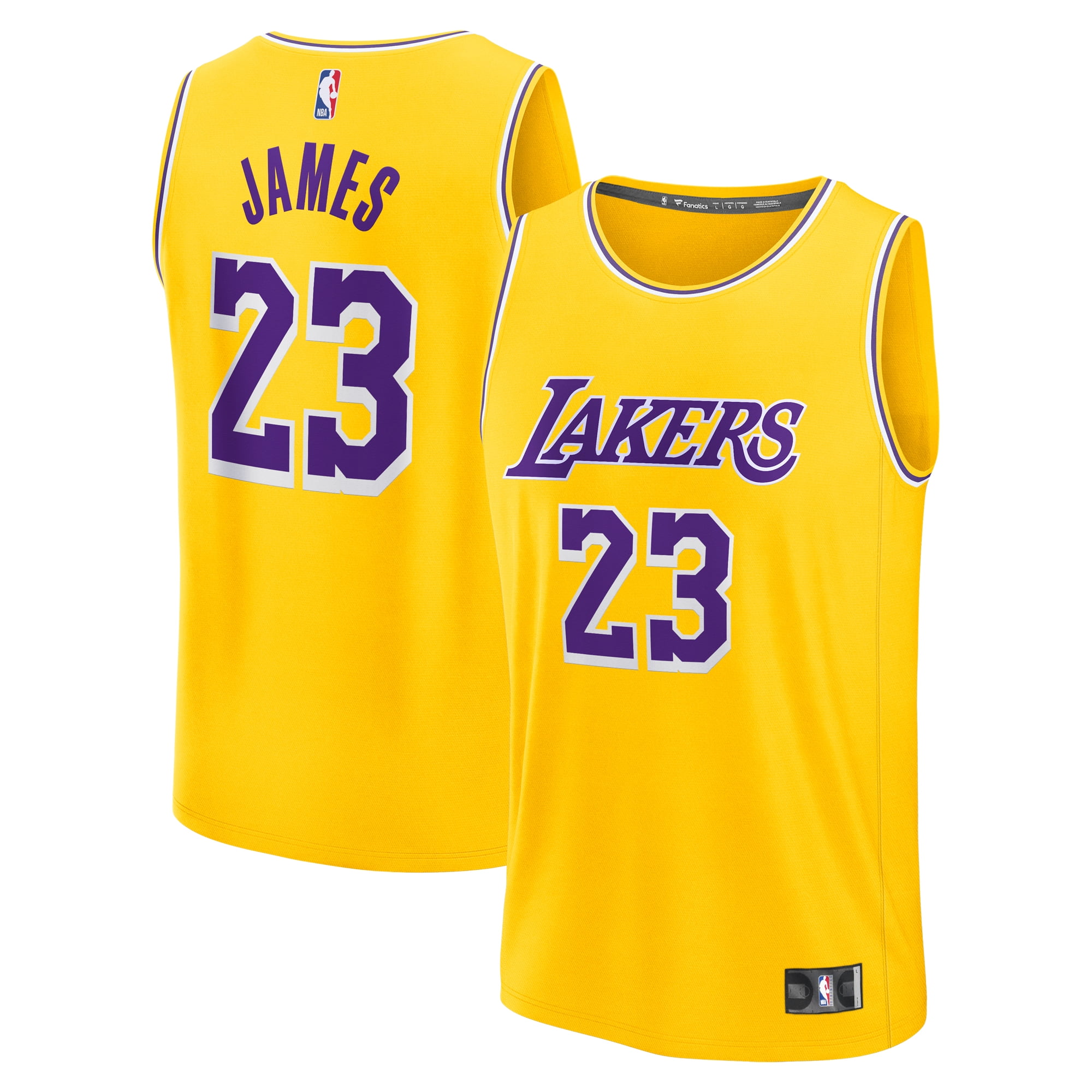 Men's Fanatics LeBron James Gold Los Angeles Lakers Fast Break Replica ...