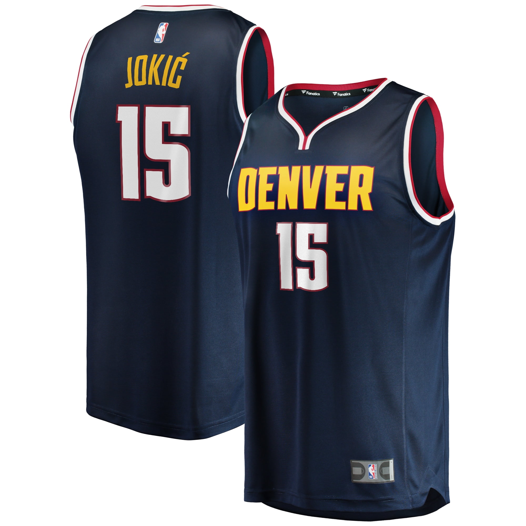 Youth Fanatics Nikola Jokic Blue Denver Nuggets Fast Break Replica ...