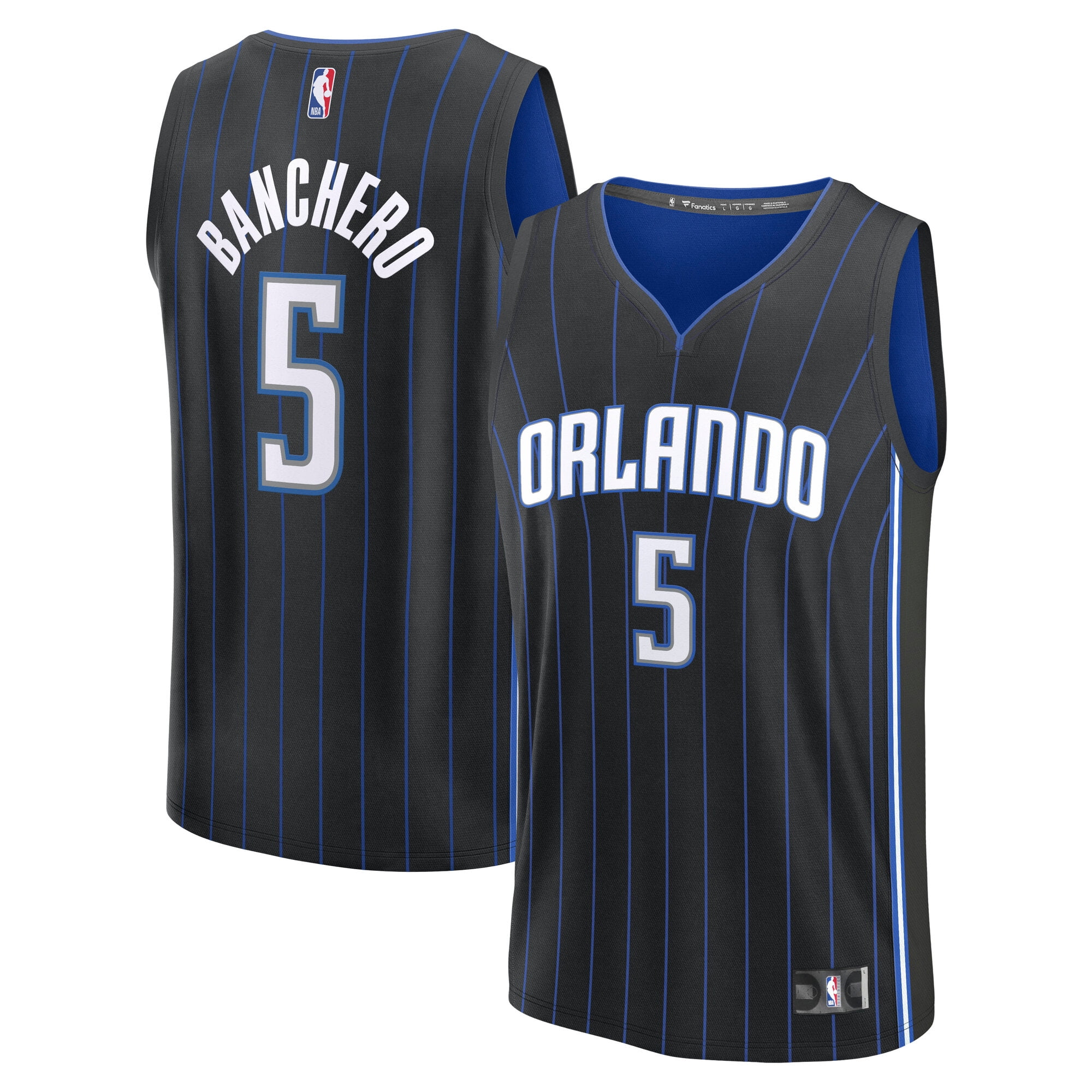 Youth Fanatics Paolo Banchero Black Orlando Magic Fast Break Replica ...
