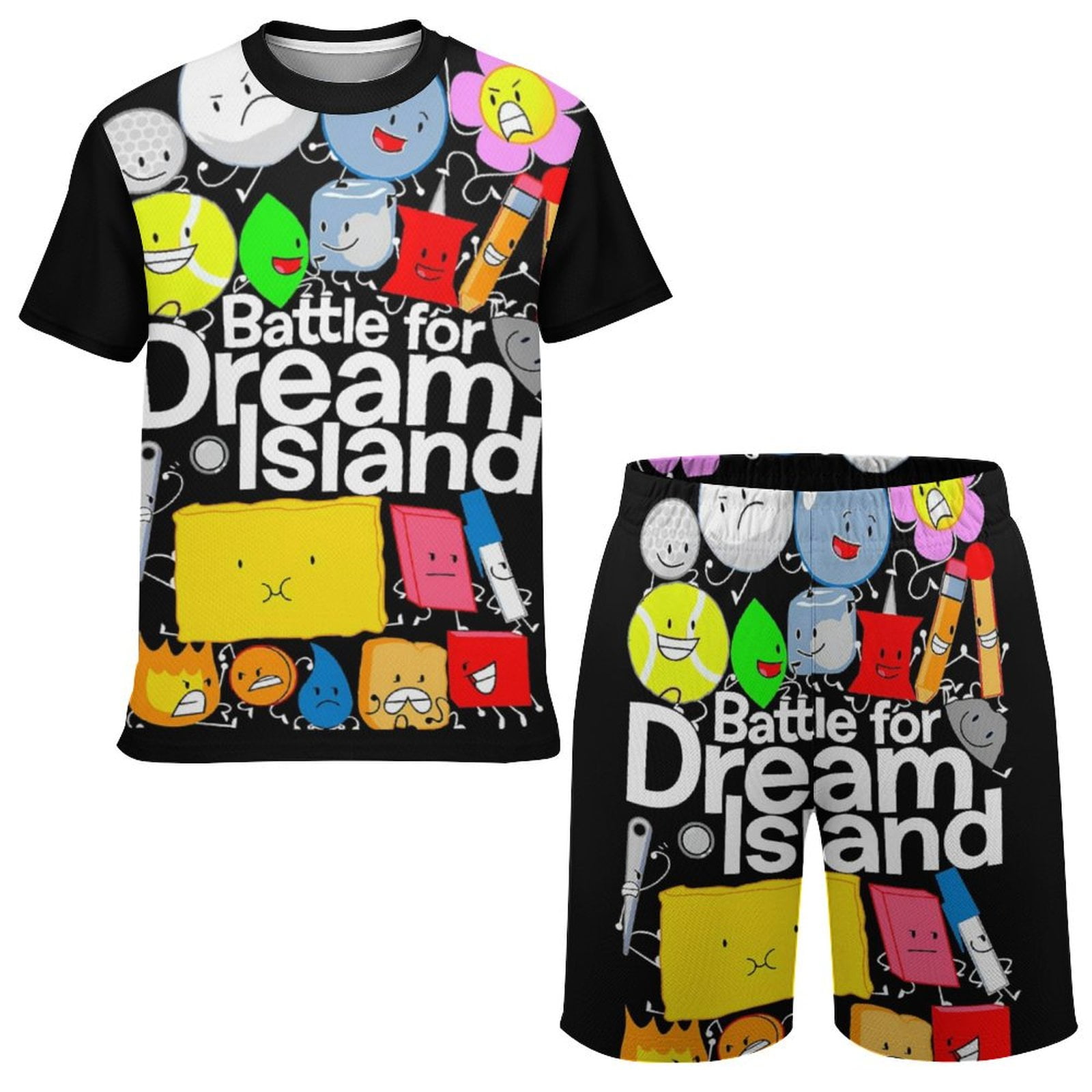 Youth Game BFDI Battle For Dream Island Shirt Set Tee and Pants 3D ...