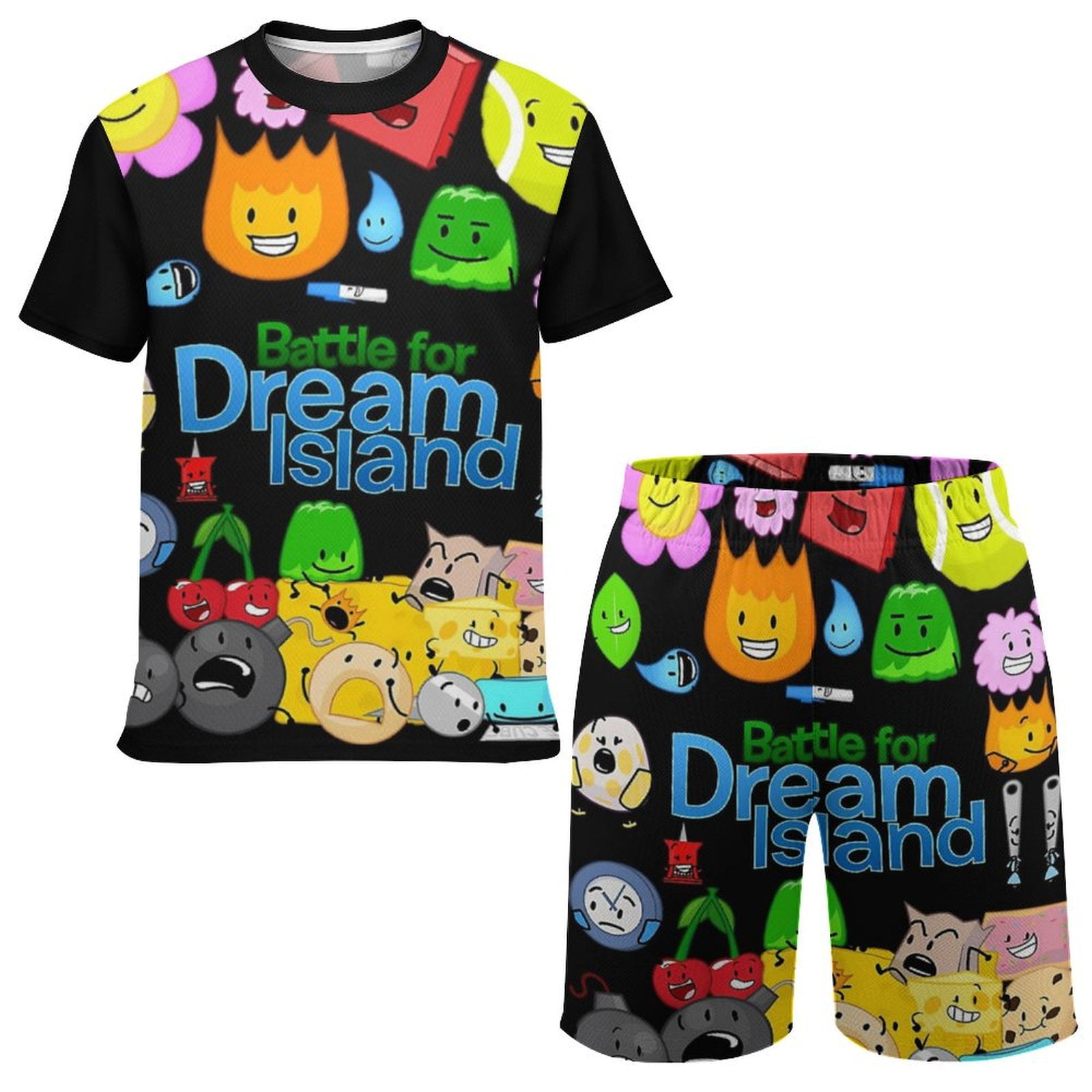Youth Game BFDI Battle For Dream Island Shirt Set Tee and Pants 3D ...