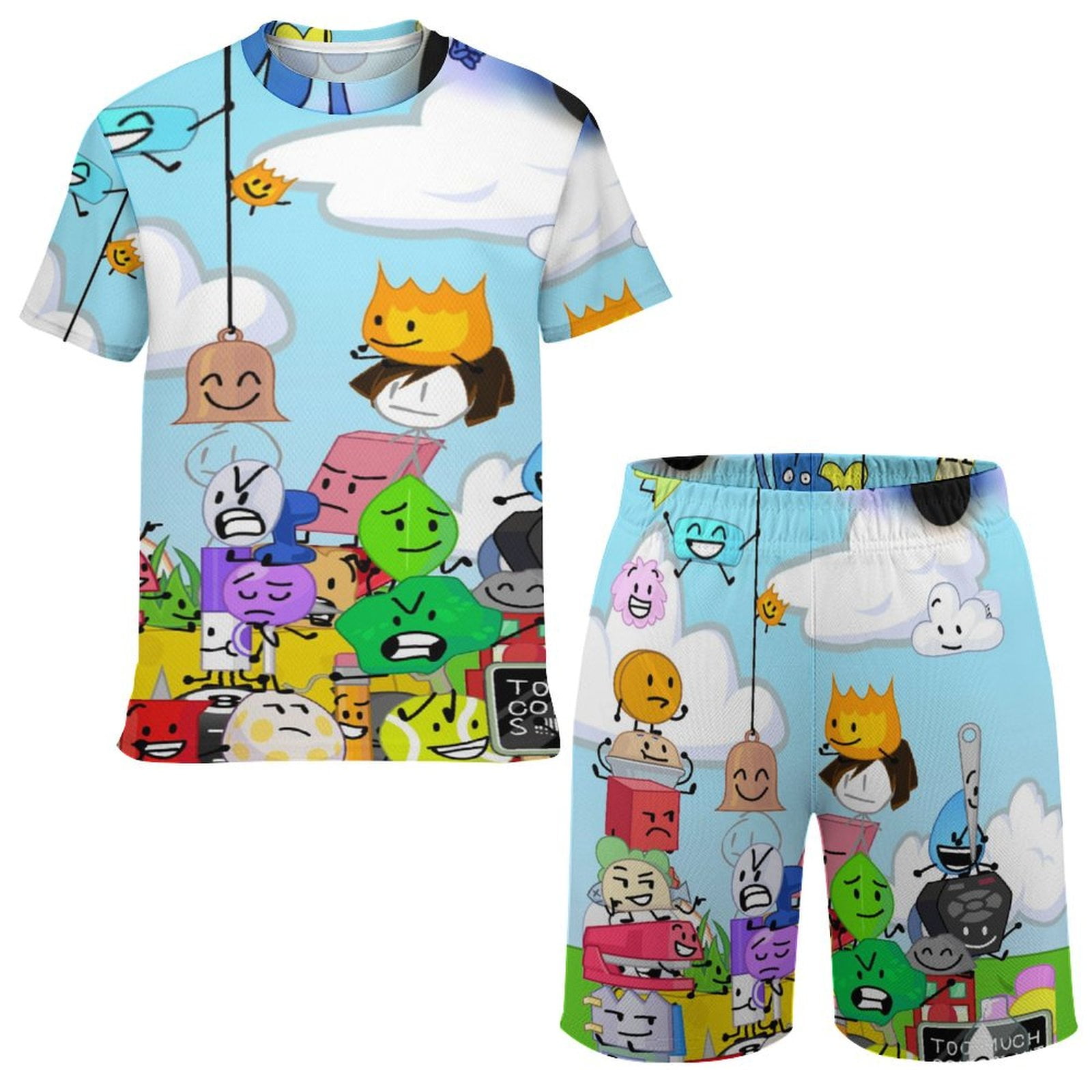 Youth Game BFDI Battle For Dream Island Shirt Set Tee and Pants 3D ...
