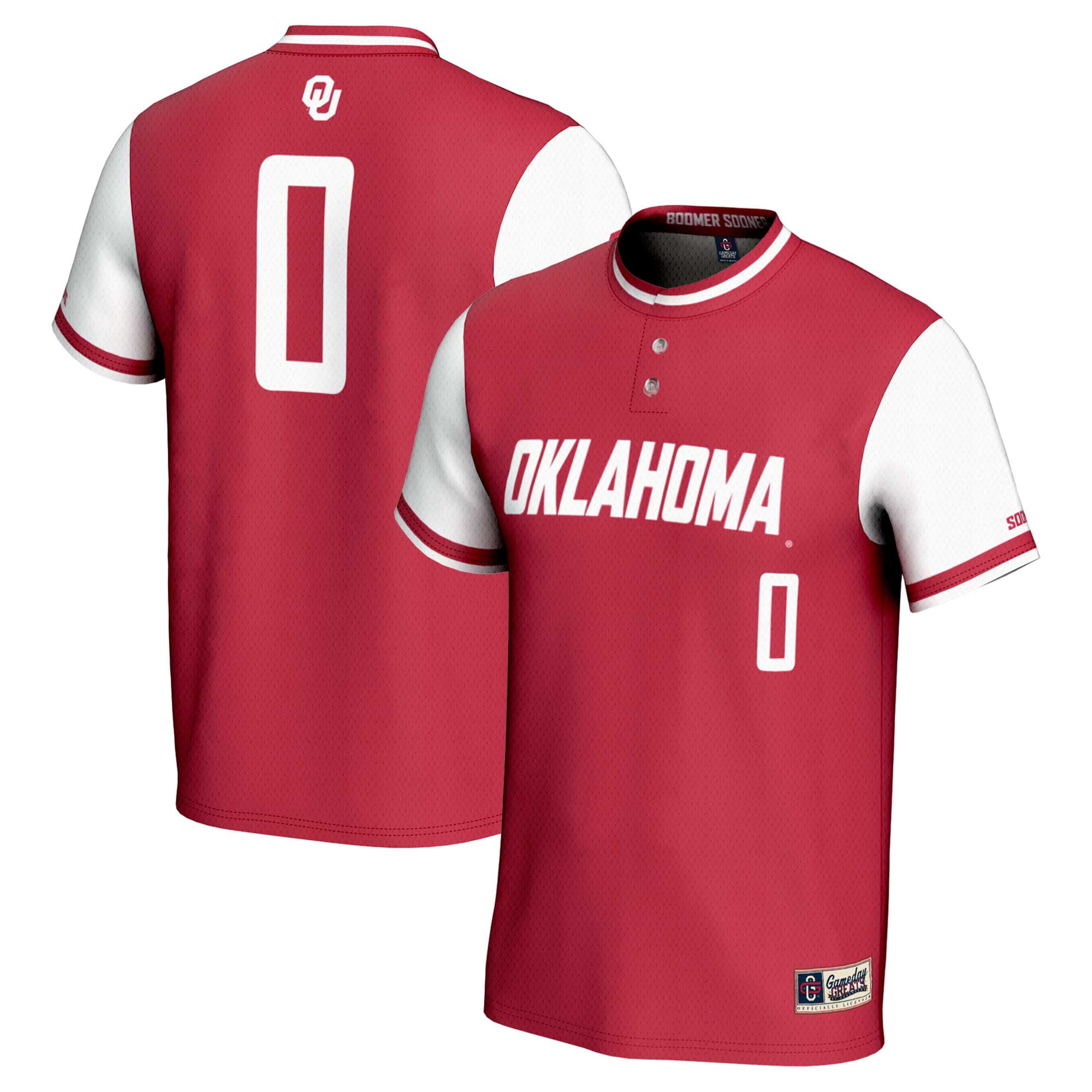 Youth GameDay Greats #0 Crimson Oklahoma Sooners Lightweight Softball ...