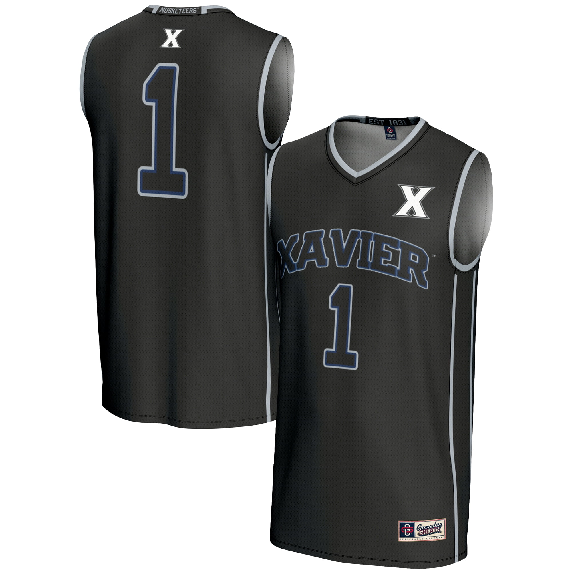 Youth GameDay Greats #1 Black Xavier Musketeers Lightweight Basketball ...