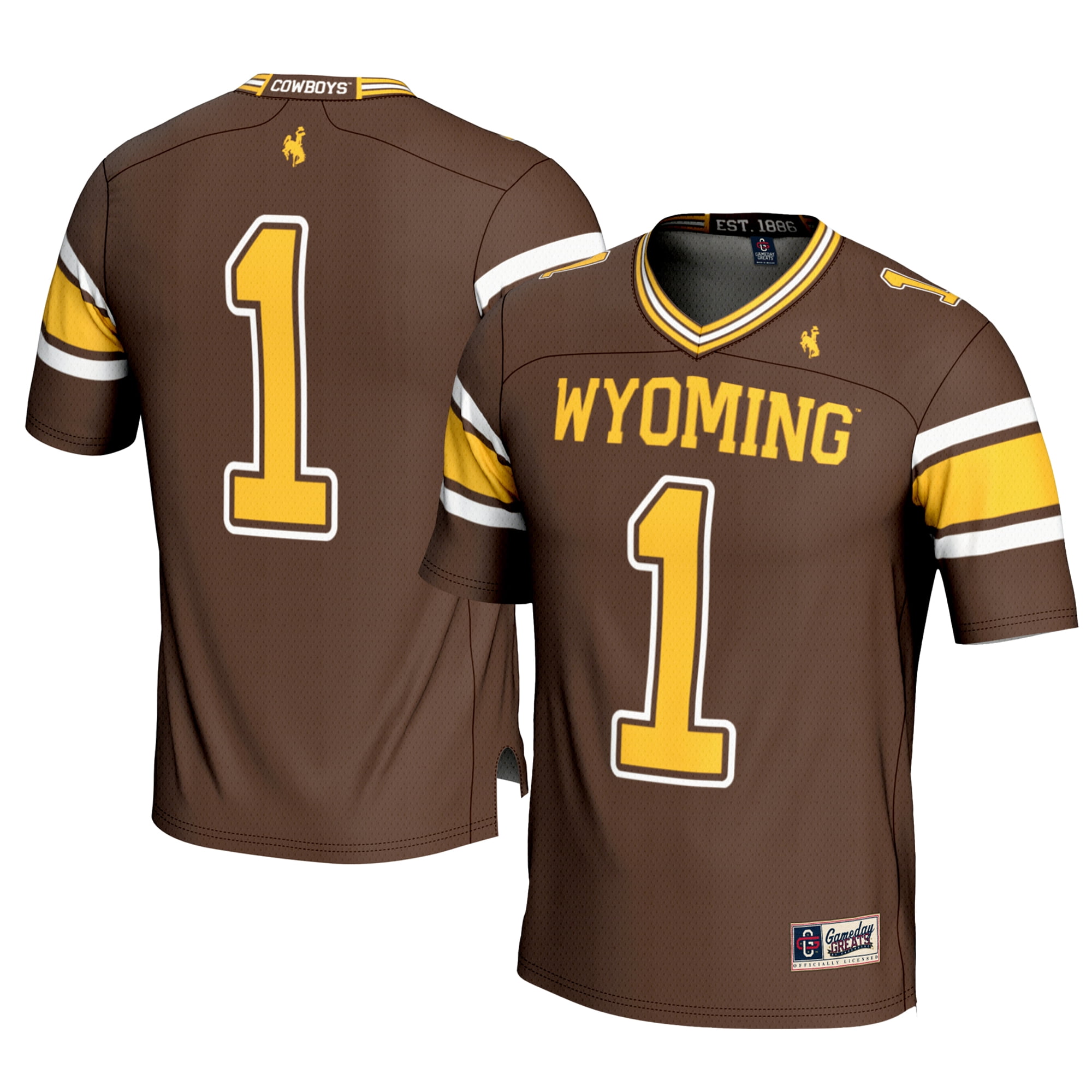 Youth GameDay Greats #1 Brown Wyoming Cowboys Football Jersey - Walmart.com