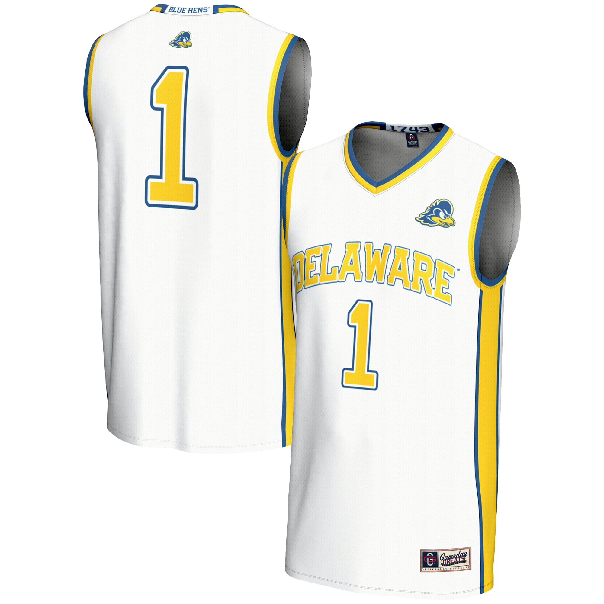 Youth GameDay Greats #1 White Delaware Fightin' Blue Hens Lightweight ...