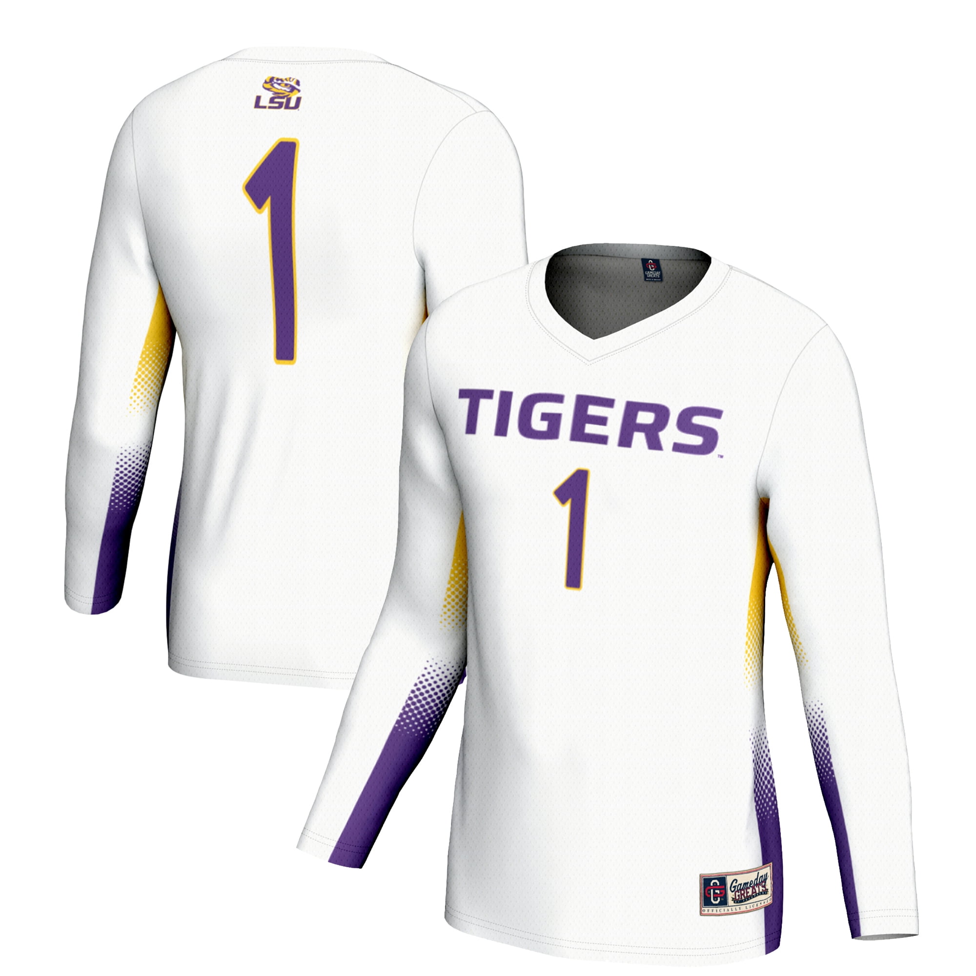 Youth GameDay Greats #1 White LSU Tigers Lightweight Women's Volleyball ...