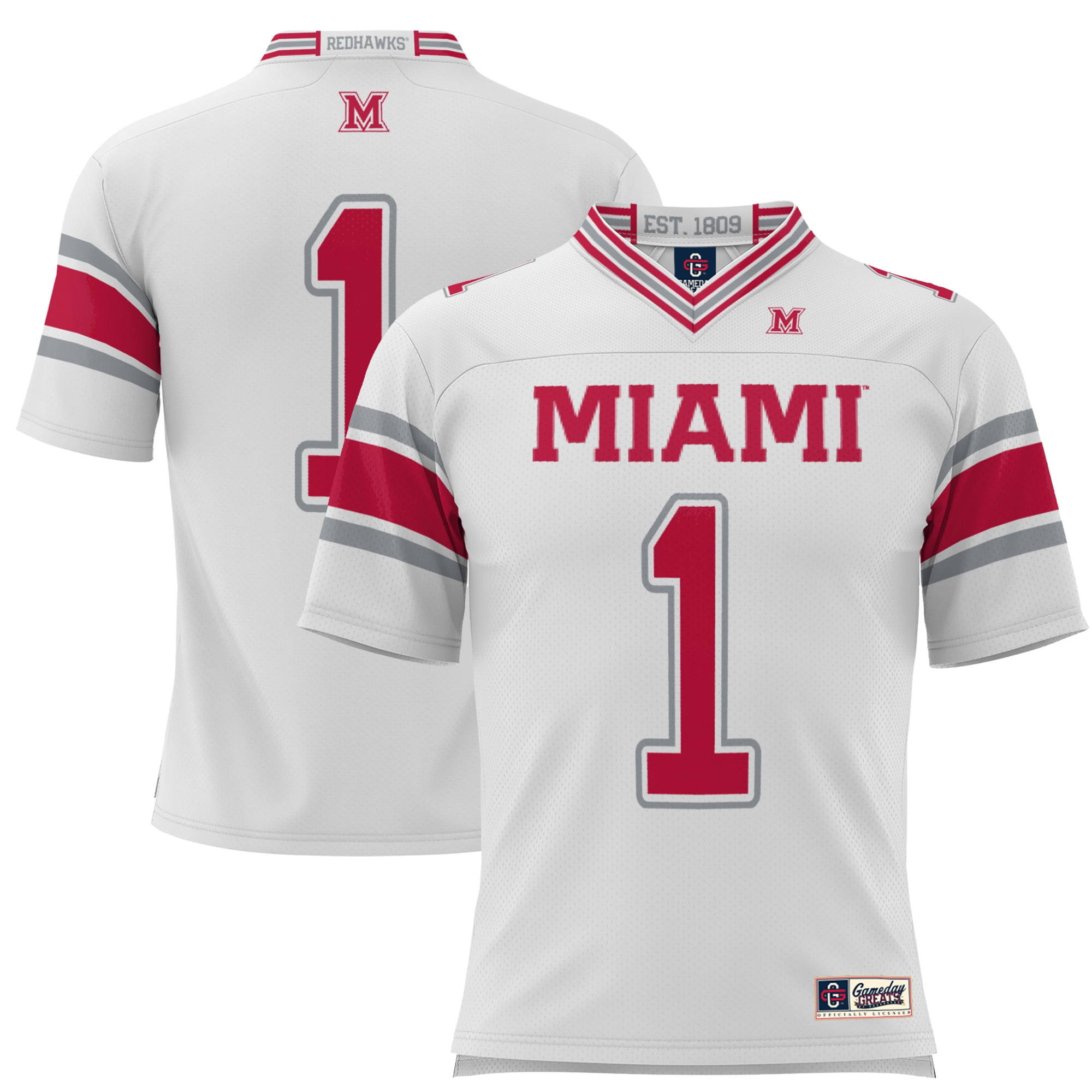 Youth GameDay Greats #1 White Miami University RedHawks Football Jersey ...