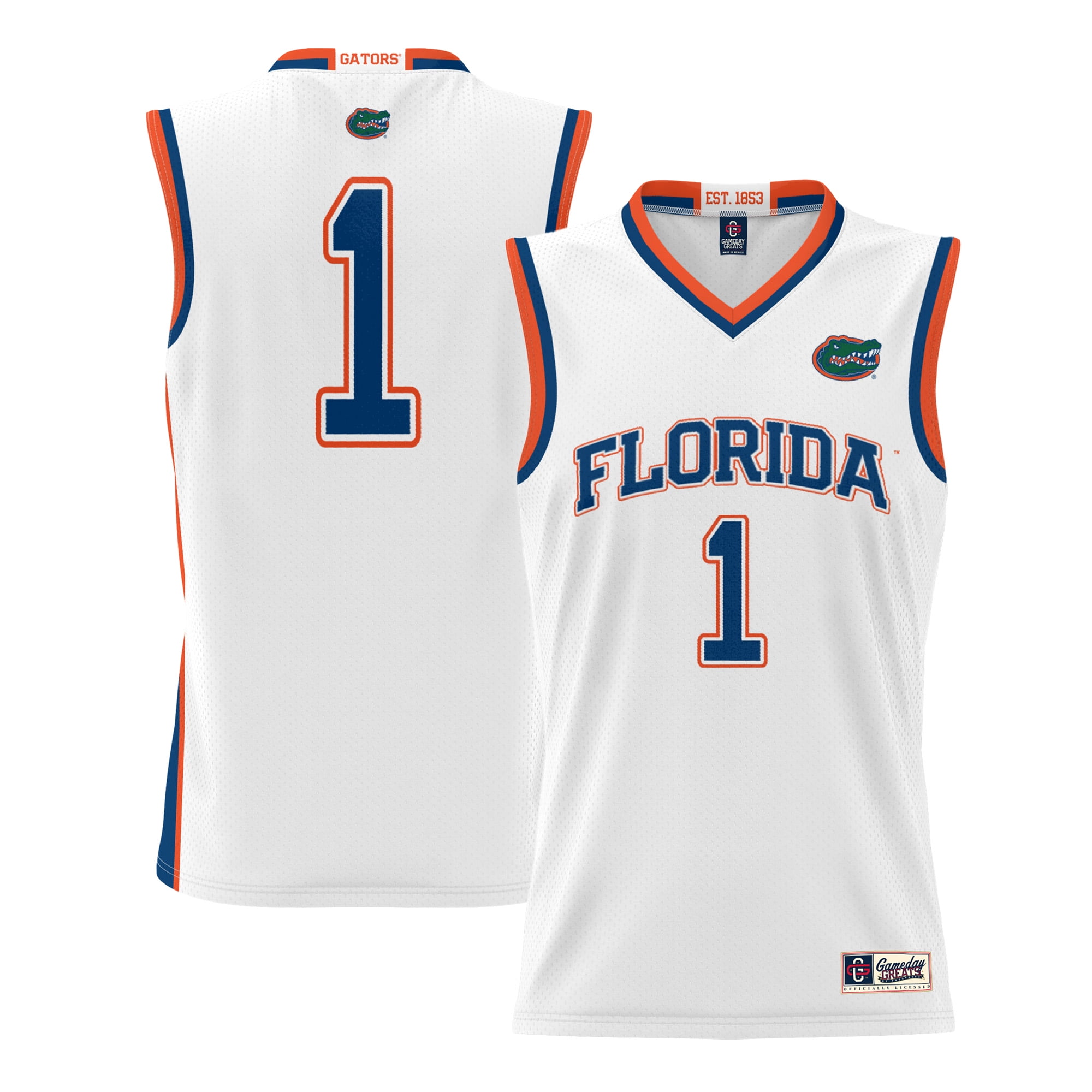 Youth GameDay Greats #70 White Florida Gators Lightweight Basketball ...