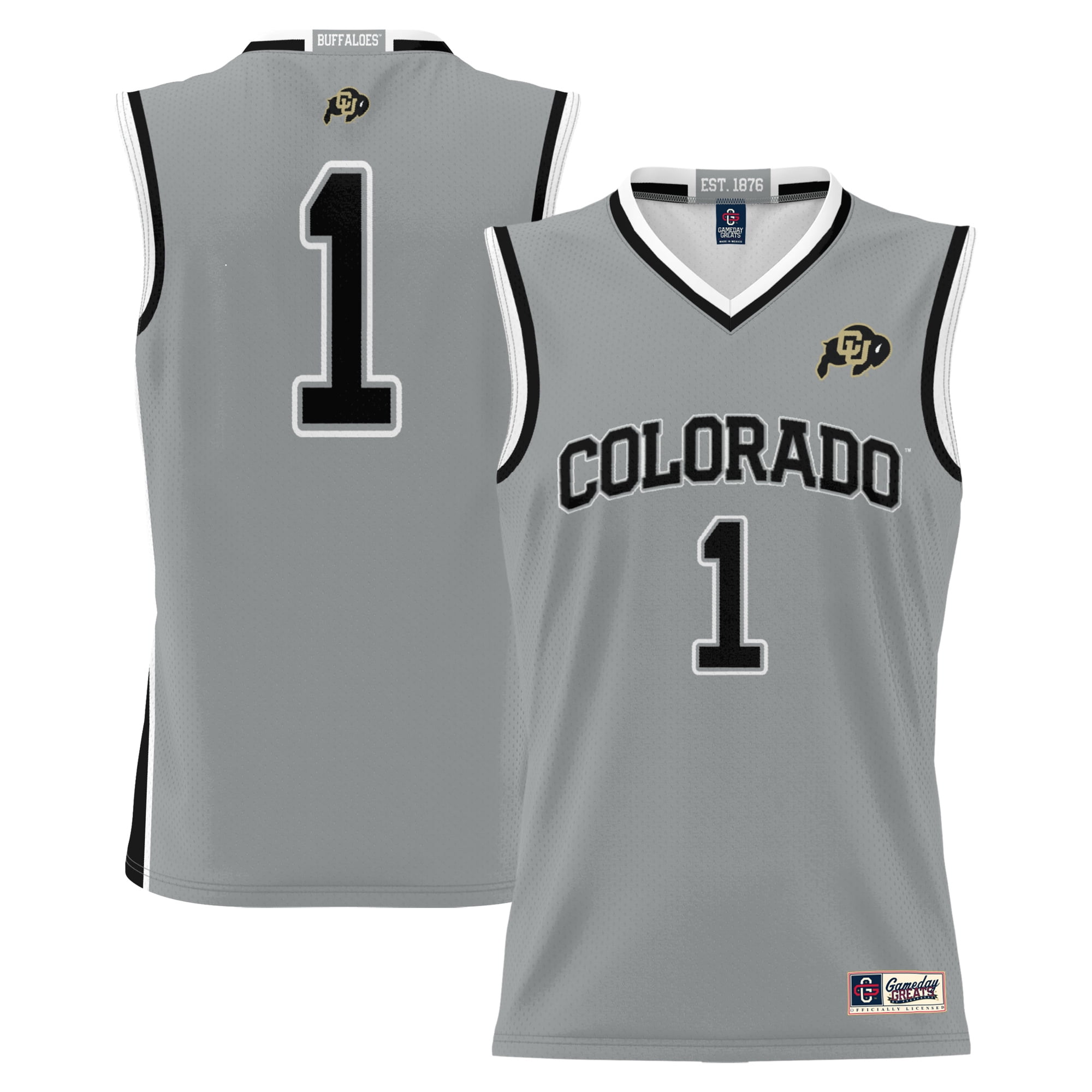 Youth GameDay Greats Gray #1 Colorado Buffaloes Lightweight Replica ...