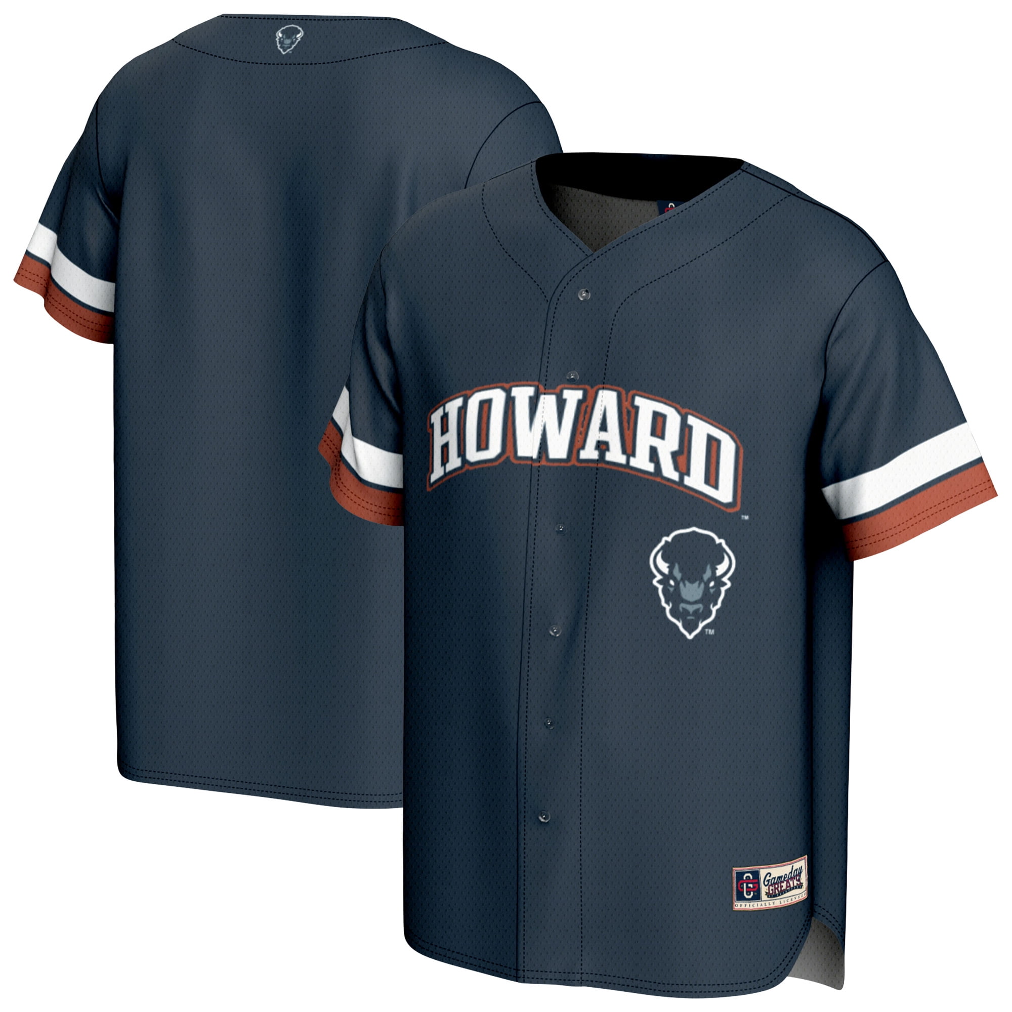 Youth GameDay Greats Navy Howard Bison Spirit Baseball Jersey - Walmart.com