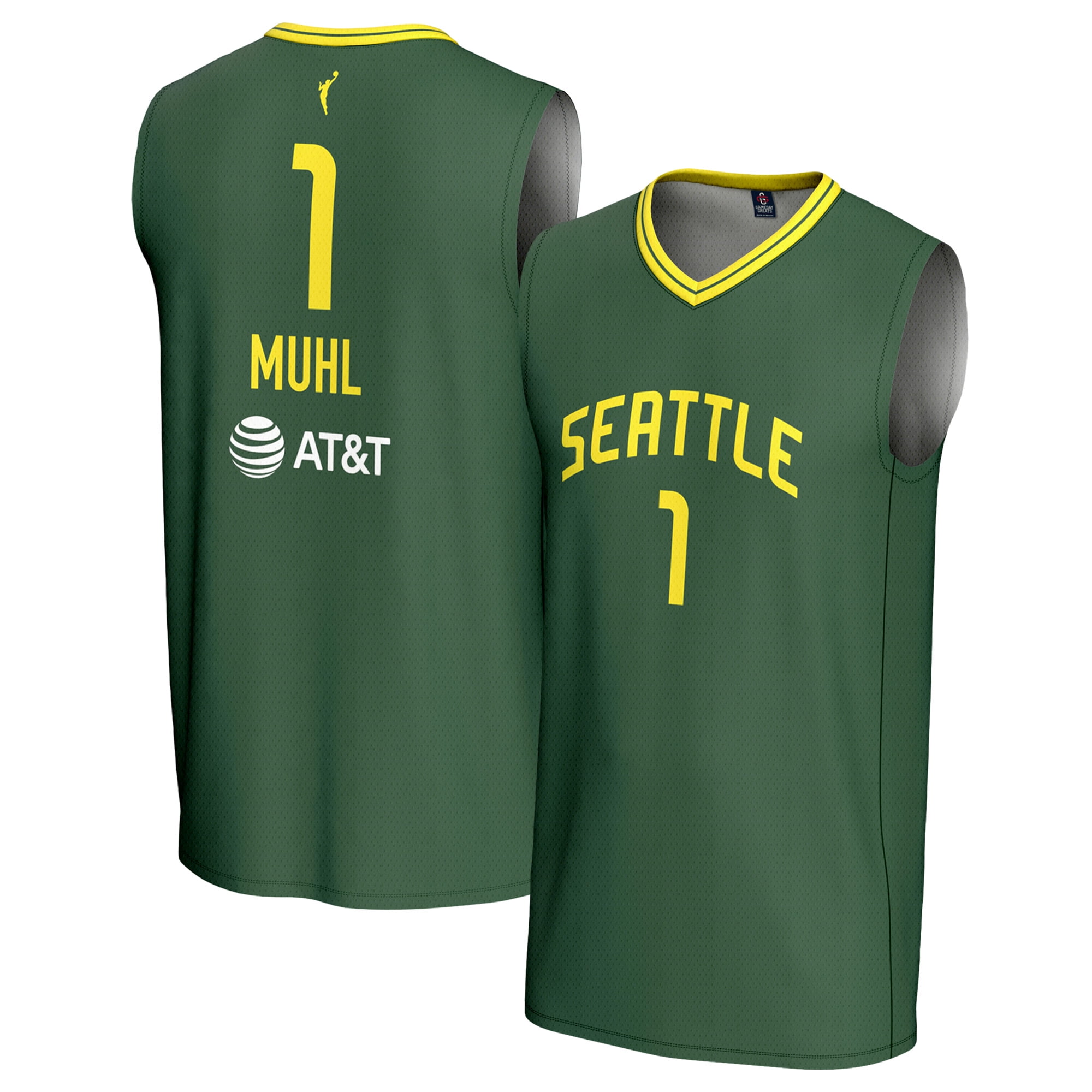 Youth GameDay Greats Nika Muhl Green Seattle Storm Lightweight Replica ...